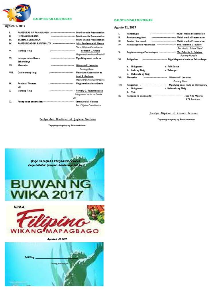Program Buwan NG Wika | PDF