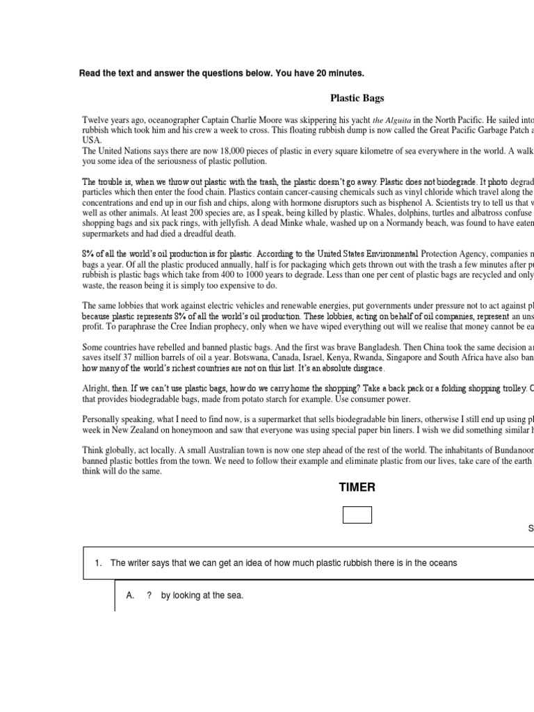 Read The Text and Answer The Questions Below FCE | PDF | Cats ...