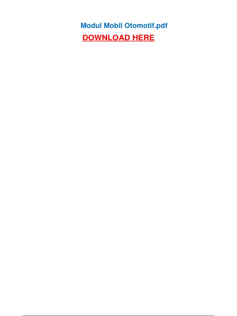 Modul Mobil Otomotif PDF | PDF