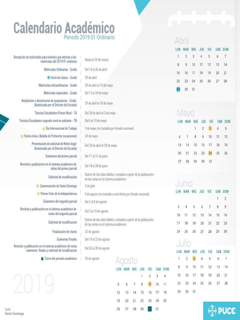 Calendario 2019 PDF | PDF