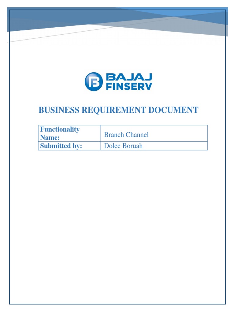 Optimize Branch Channel Business Requirements | PDF | Application ...