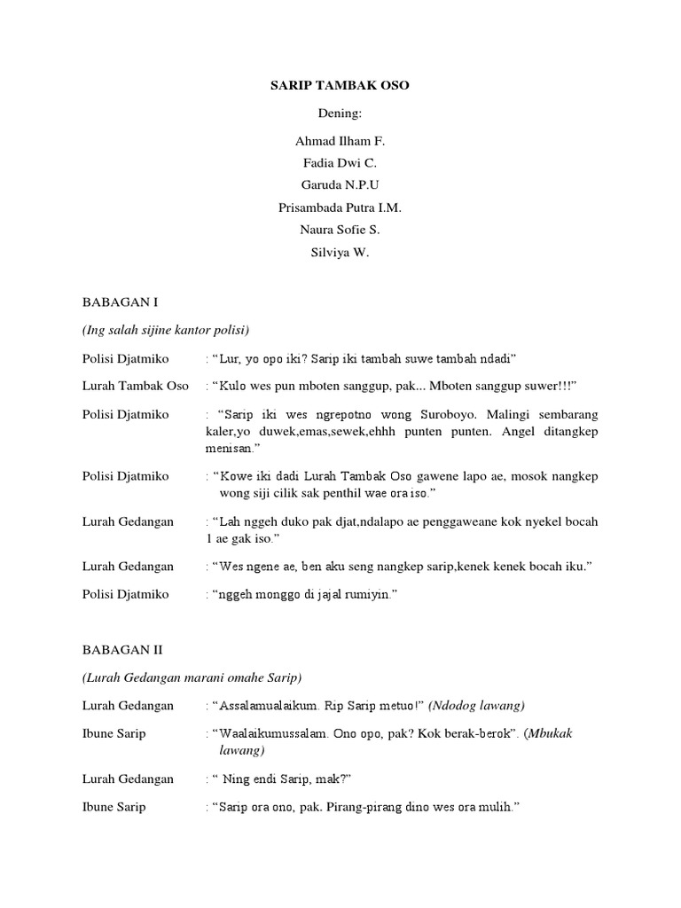 Sarip Tambak Oso | PDF