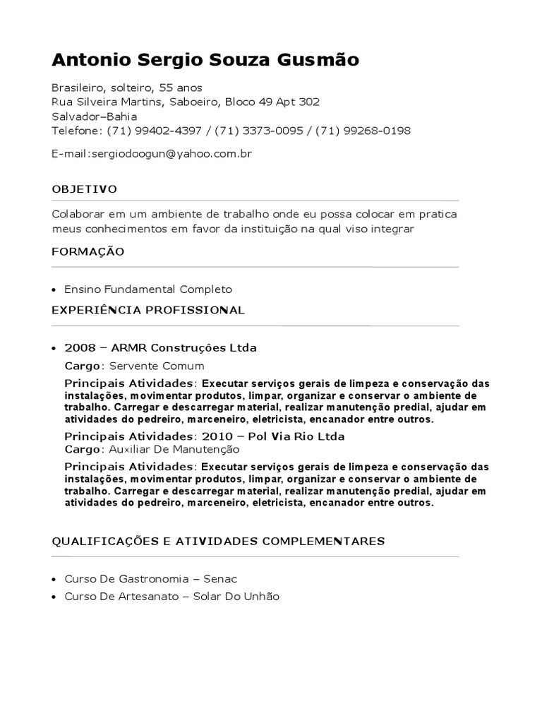 Curriculum Sergio | PDF