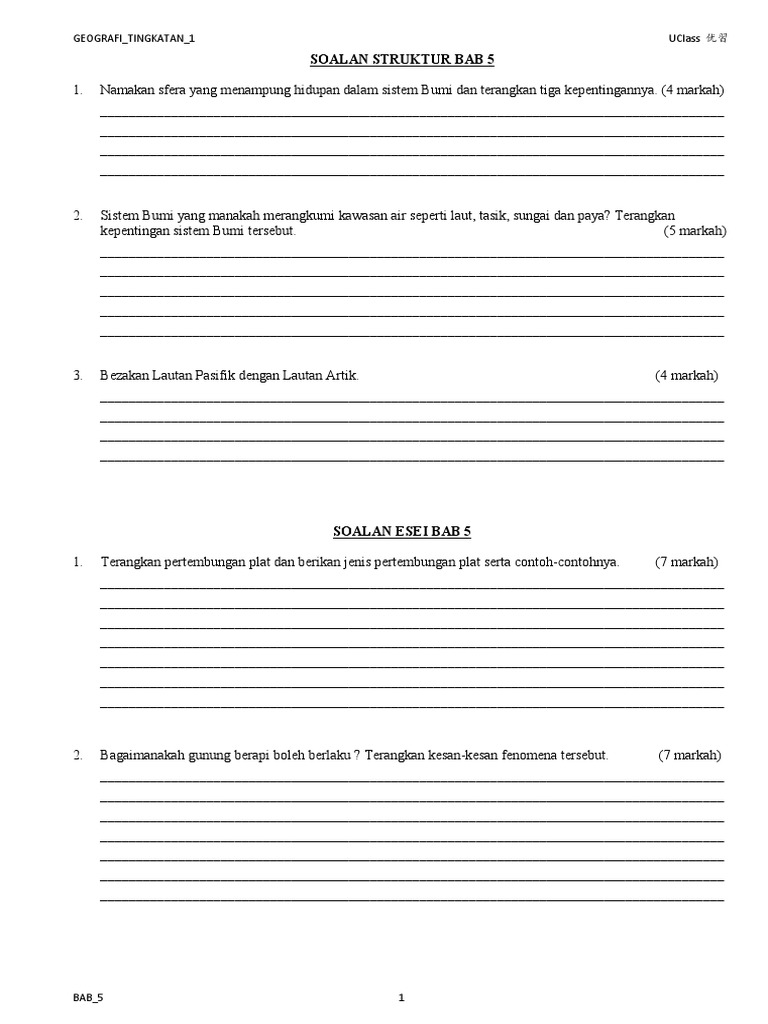 Geo F1 B5 Esei PDF | PDF