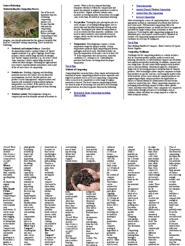 Vermicomposting Aerated (Turned) Windrow Composting Aerated Static Pile ...