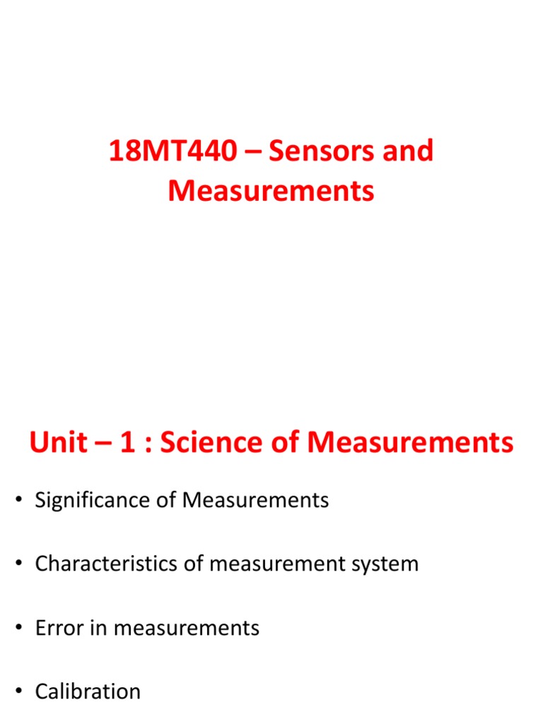 Significance of Measurement in Engineering | PDF | Measuring Instrument ...