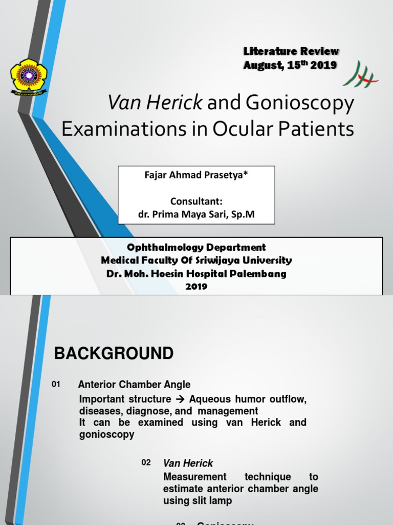 Pemeriksaan Van Herick Dan Gonioskopi Pada Pasien Mata | PDF | Cornea ...