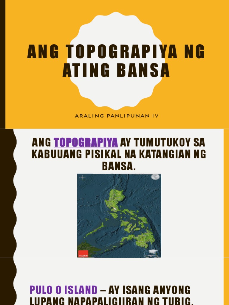Ang Topograpiya NG Ating Bansa | PDF