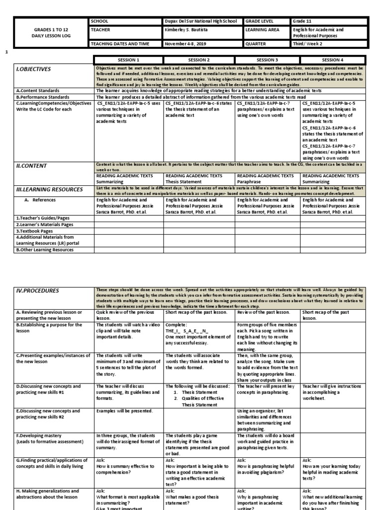 Eapp Week 2 DLL | PDF | Behavior Modification | Learning Eapp Week 2 DLL | PDF | Behavior Modification | Learning
