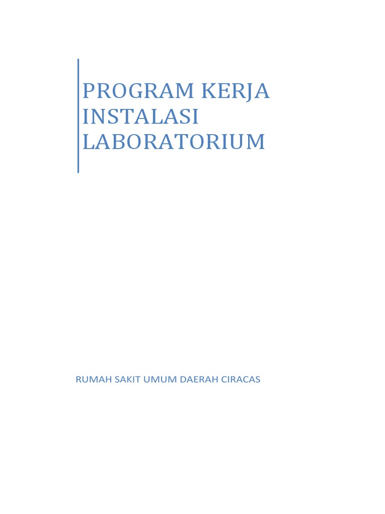 Program Kerja Instalasi Laboratorium 2017 | PDF