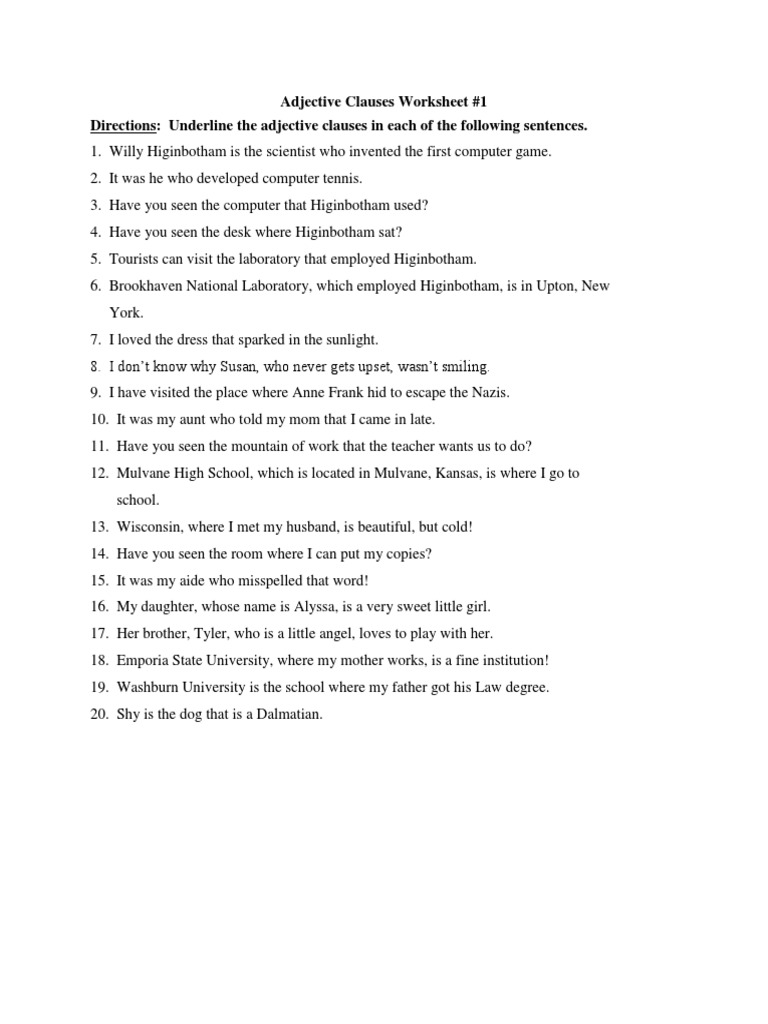 (Week 4) (Writing) Adjective Clauses | PDF