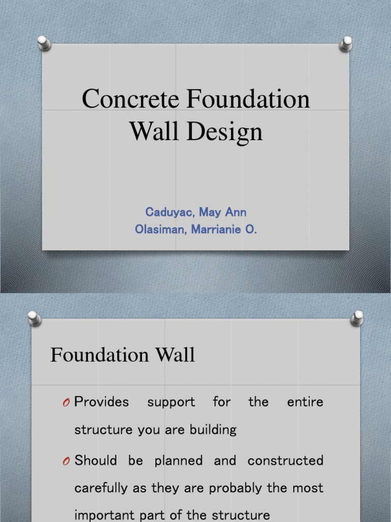 Concrete Foundation Wall Design | Download Free PDF | Foundation ...