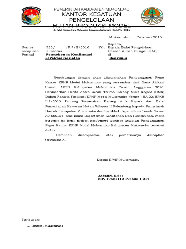 Surat Permohonan Legalitas | PDF