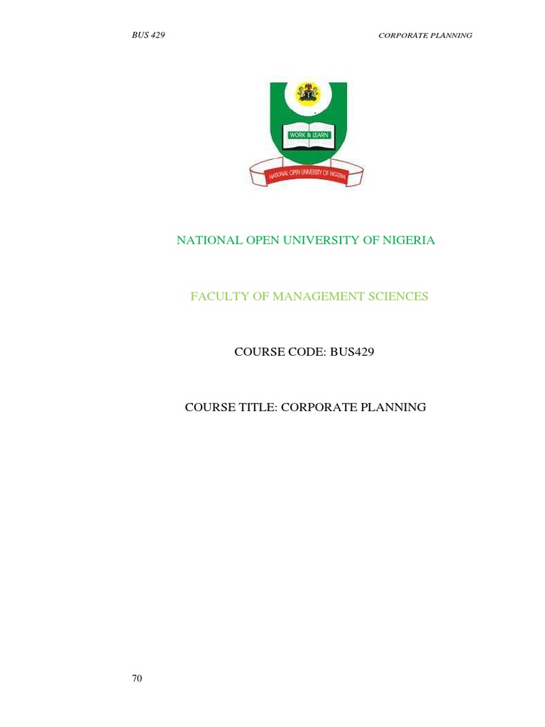 Bus 429 Corporate Planning | PDF | Strategic Planning | Science