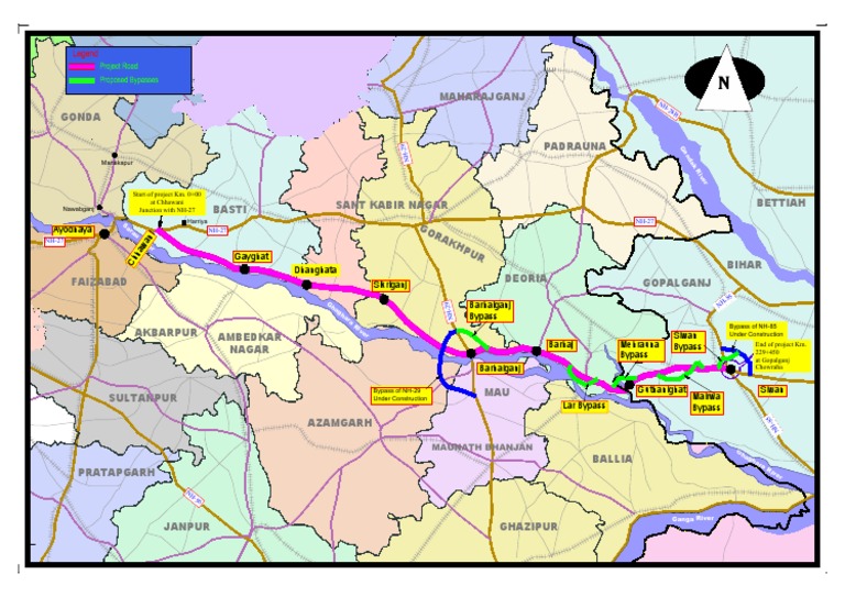 Siwan Bypass and Ayodhya Road Maps | PDF