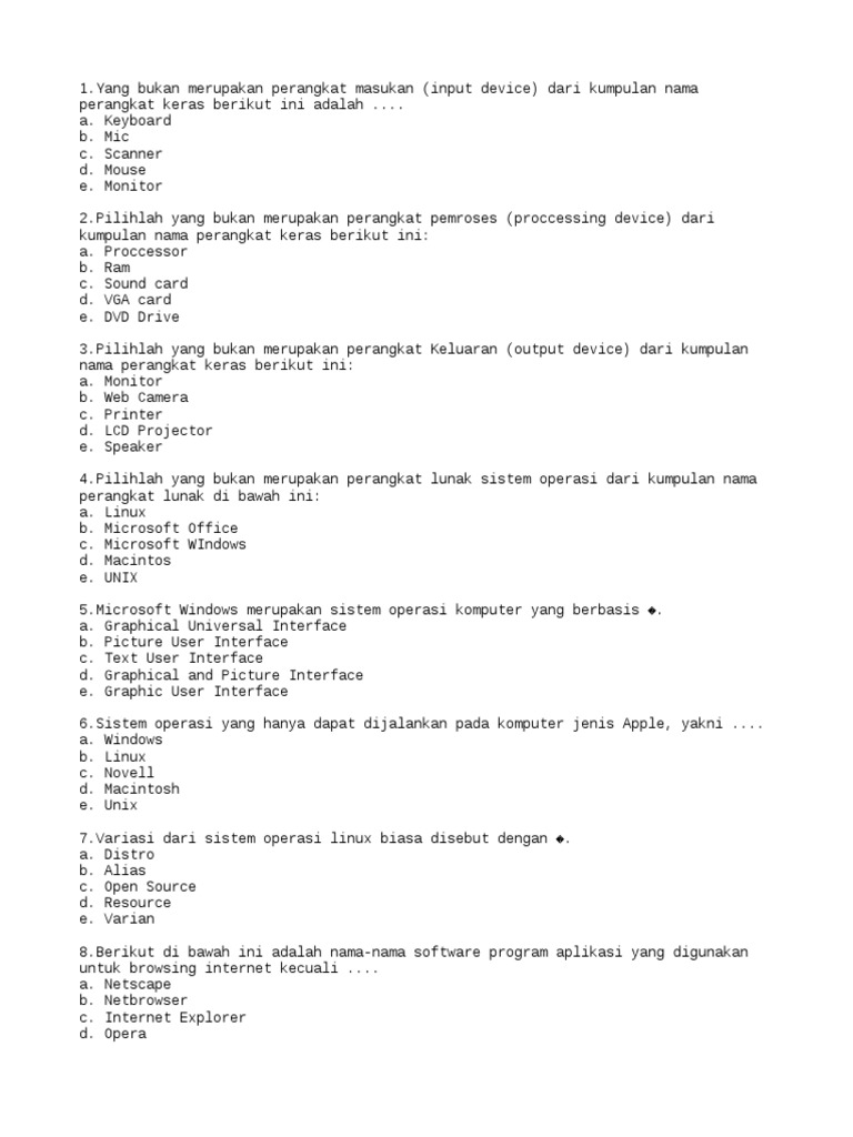 Soal PAS SISKOM X TKJ | PDF