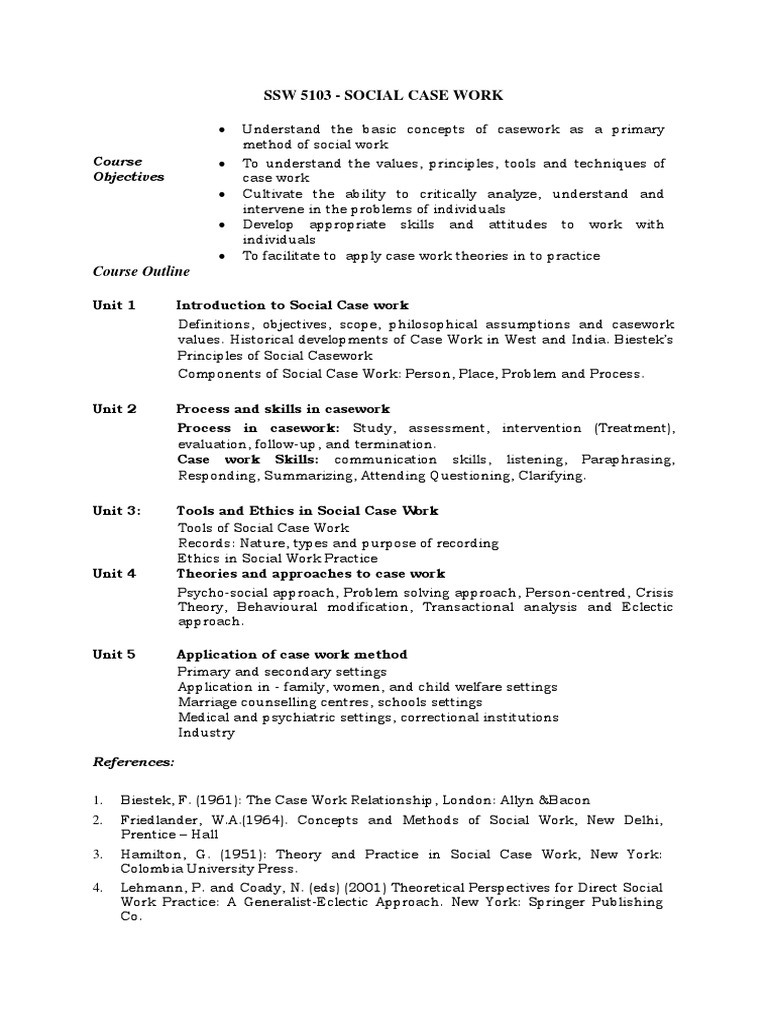 Case Work | PDF | Social Work | Value (Ethics)