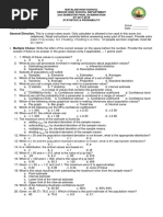Statistics and Probability Midterm Exam | PDF | Normal Distribution ...