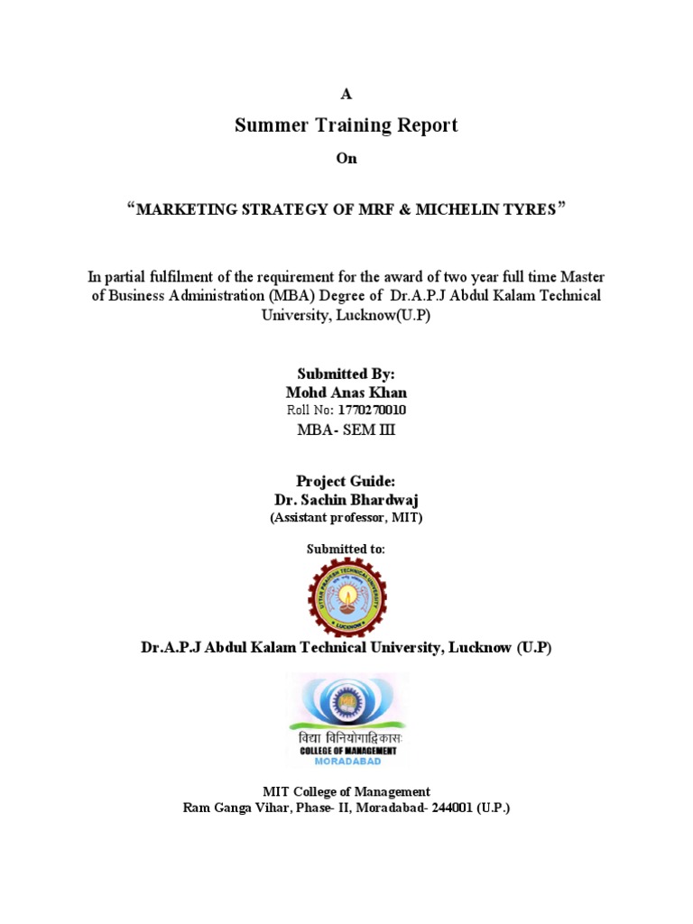 Marketing Strategy of MRF & Michelin Tyres | PDF | Customer ...