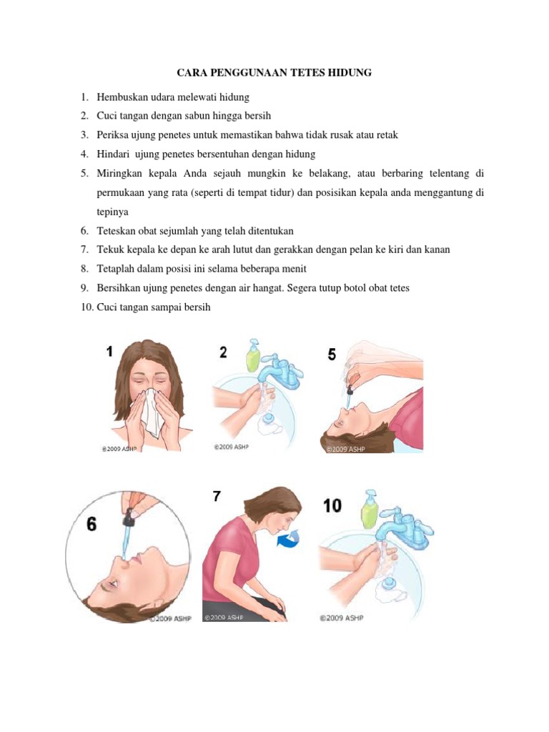 Cara Penggunaan Tetes Hidung | PDF