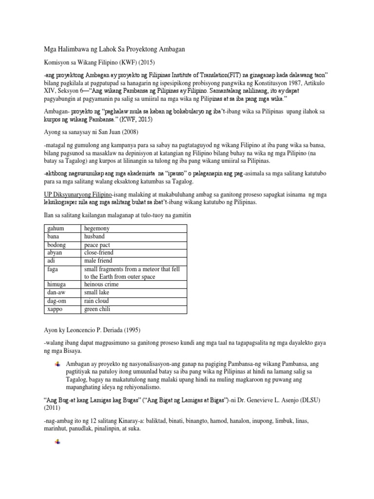 Mga Halimbawa NG Lahok Sa Proyektong Ambagan | PDF