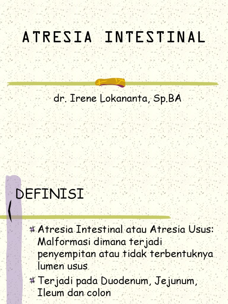 Atresia Intestinal | PDF