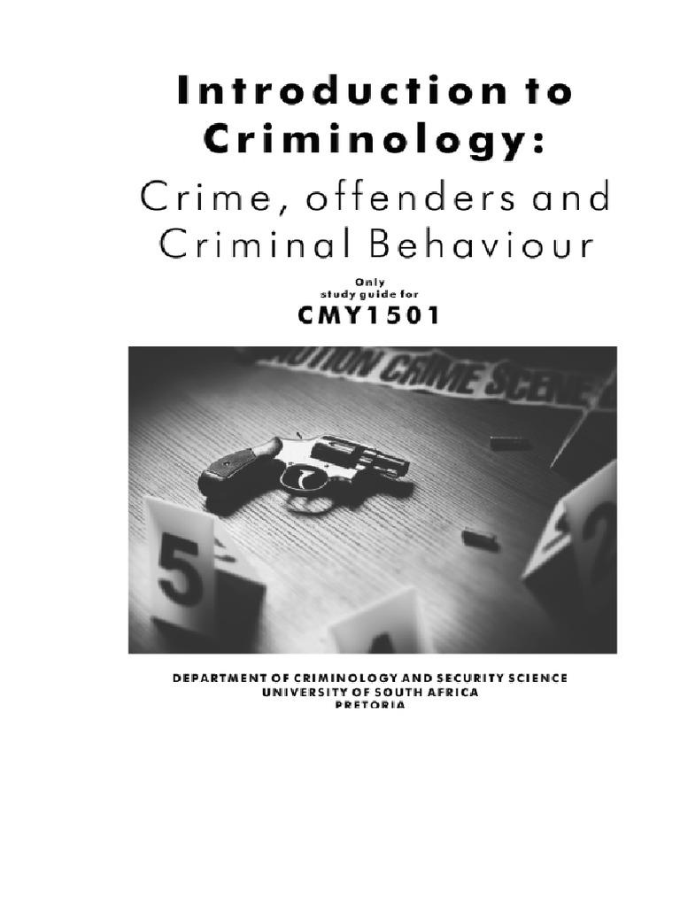 Cmy1501 Study Guide | PDF | Criminology | Victimology