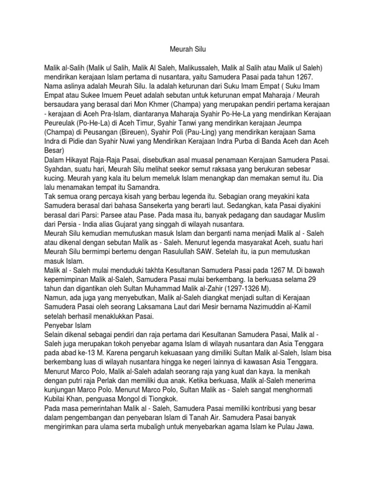 Meurah Silu | PDF | Perjalanan