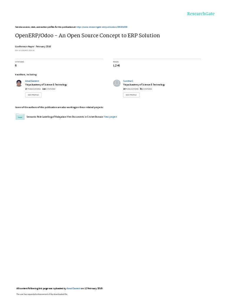 OpenERPOdoo - An Open Source Concept To ERP Soluti | PDF | Model–View ...