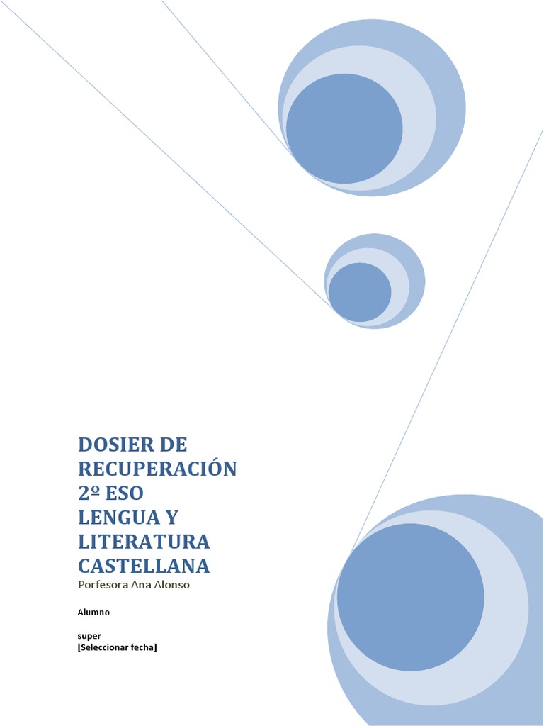 Dossier Recuperación Lengua 2o ESO | PDF | Lingüística | Idiomas Dossier Recuperación Lengua 2o ESO | PDF | Lingüística | Idiomas