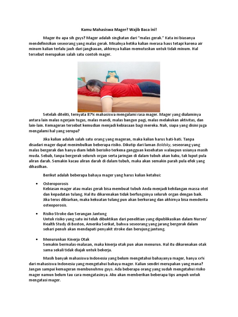 Kamu Mahasiswa Mager | PDF