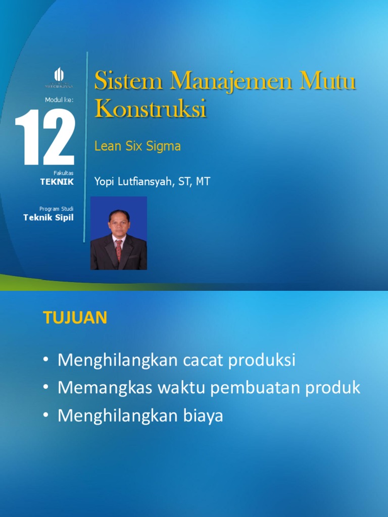Modul 12 - PPT - Lean Six Sigma | PDF