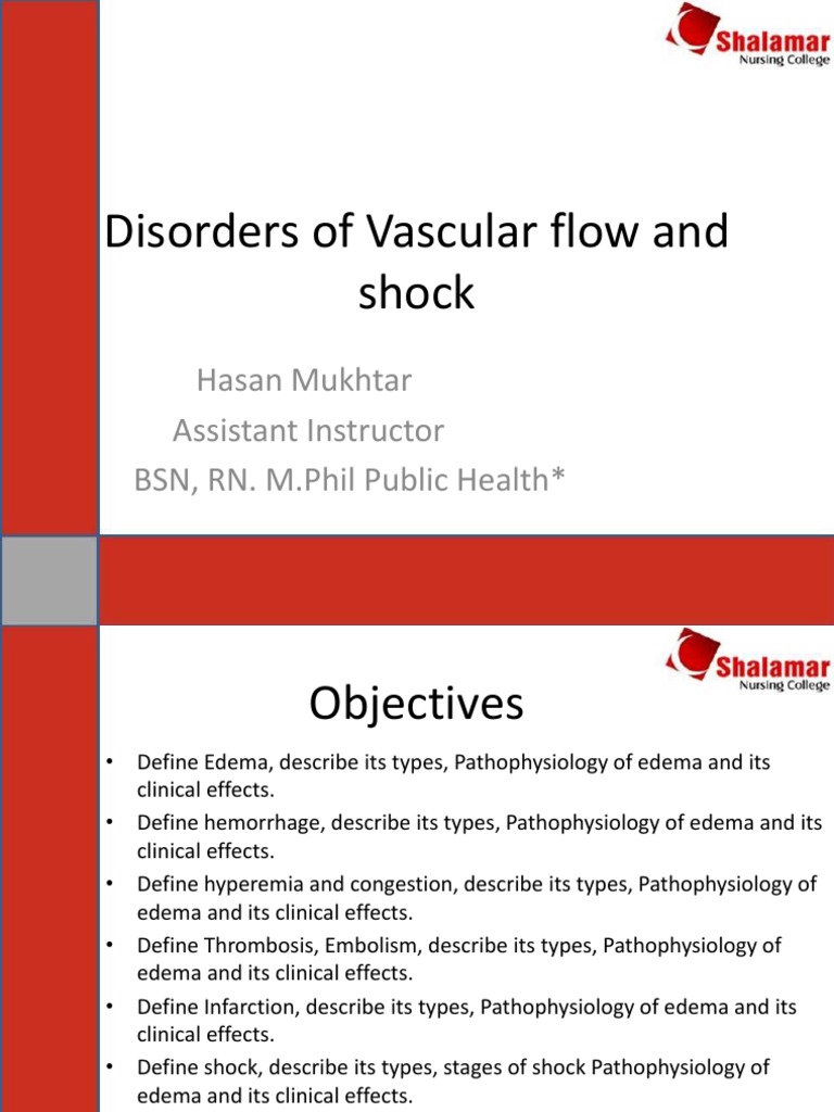 Lec 1disorders of Vascular Flow and Shock | PDF | Shock (Circulatory ...