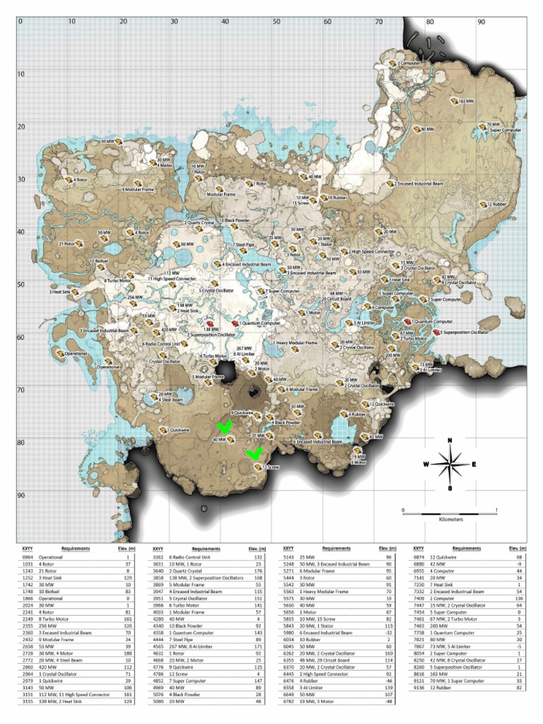 Satisfactory Crash Site Map | PDF