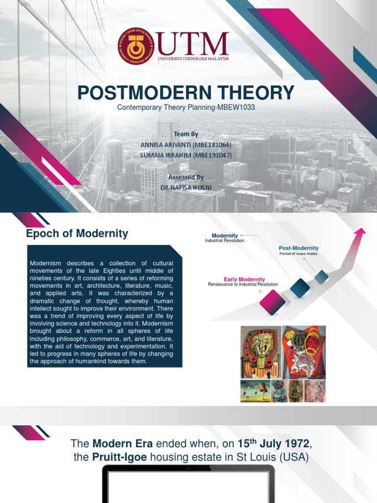Assignment 2 Postmodern Theory PDF | PDF | Postmodernism | Modernism