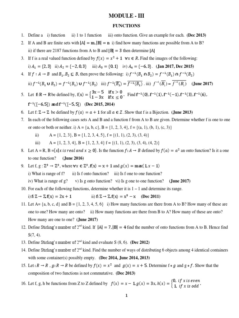 Module Iii Pdf Mathematical Logic Function Mathematics