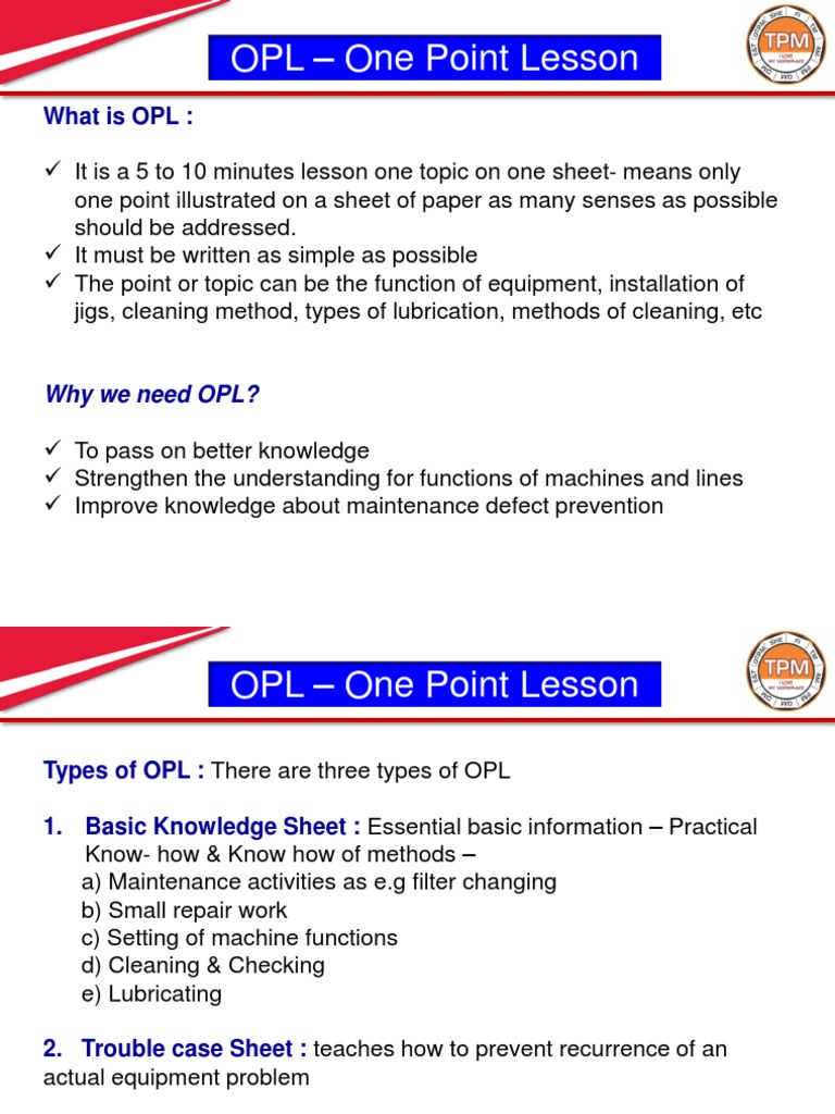 OPL Knowladge Sharing | PDF