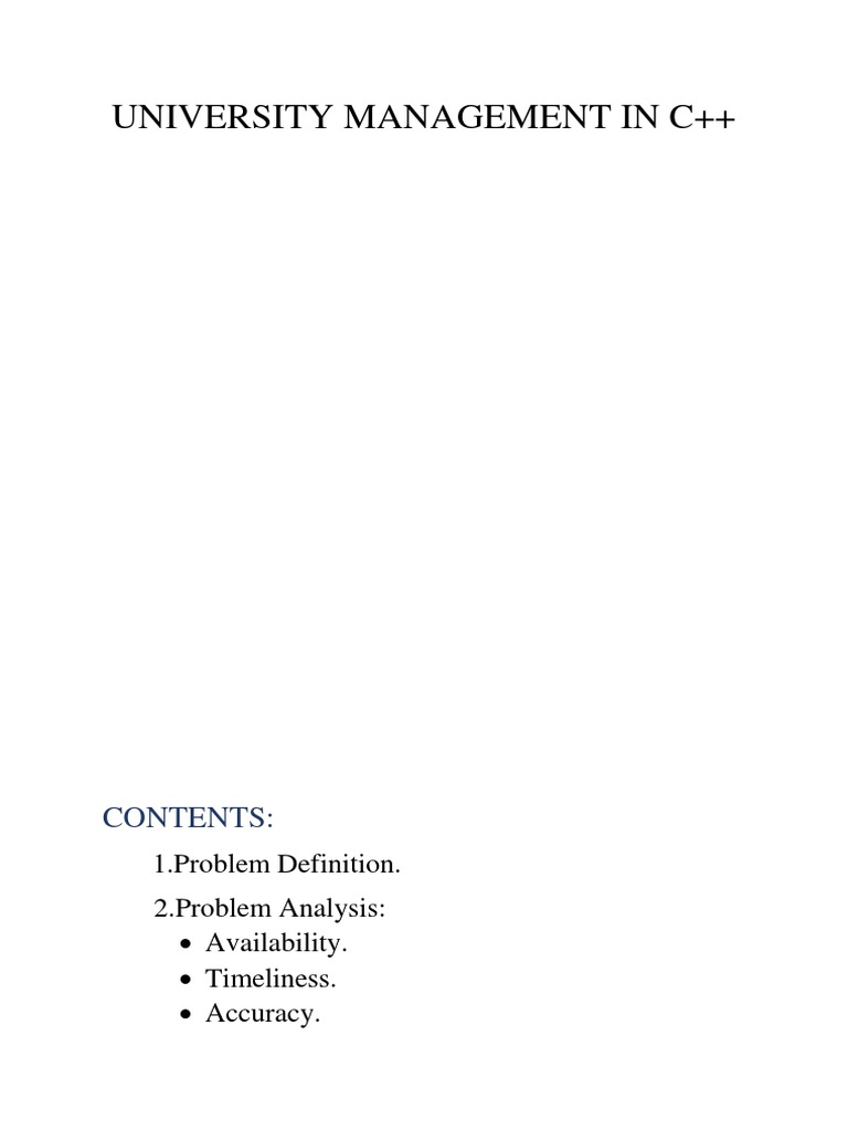 Class 12 Investigatory CS Project UNIVERSITY MANAGEMENT IN C++ | PDF ...