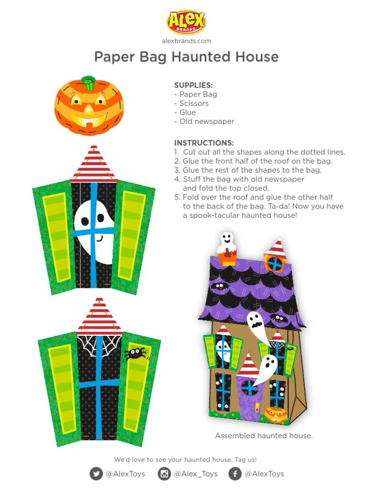 Step-by-Step Instructions for Creating a Paper Bag Haunted House ...