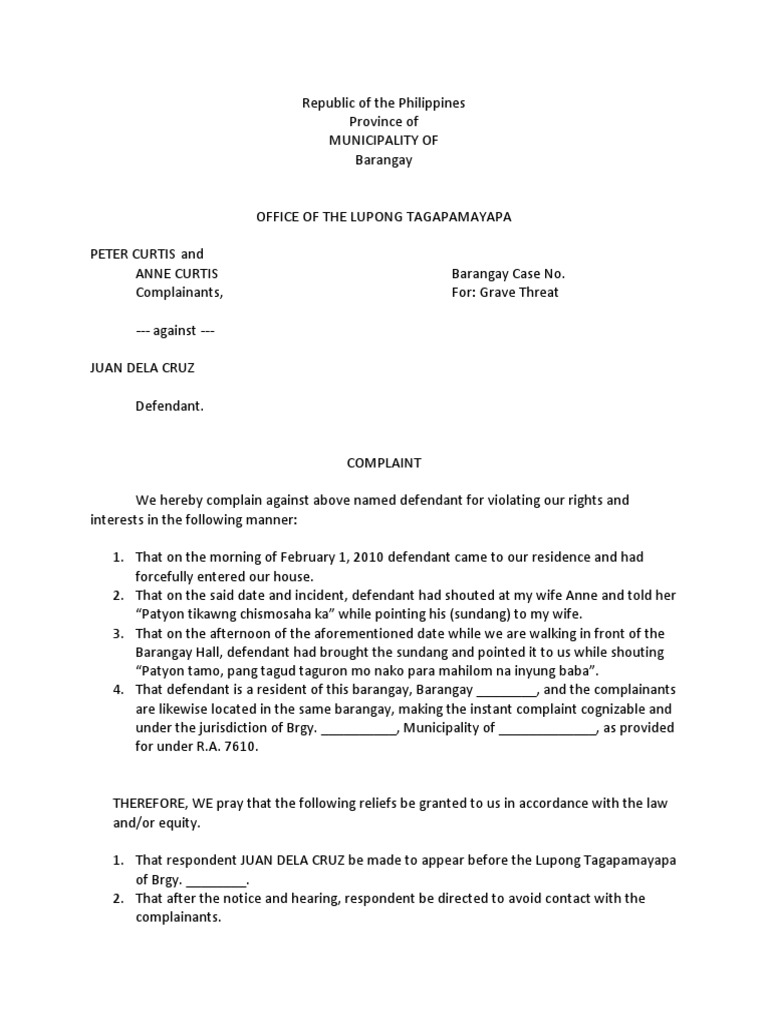 Barangay Blotter 1 | PDF | Legal Concepts | Virtue