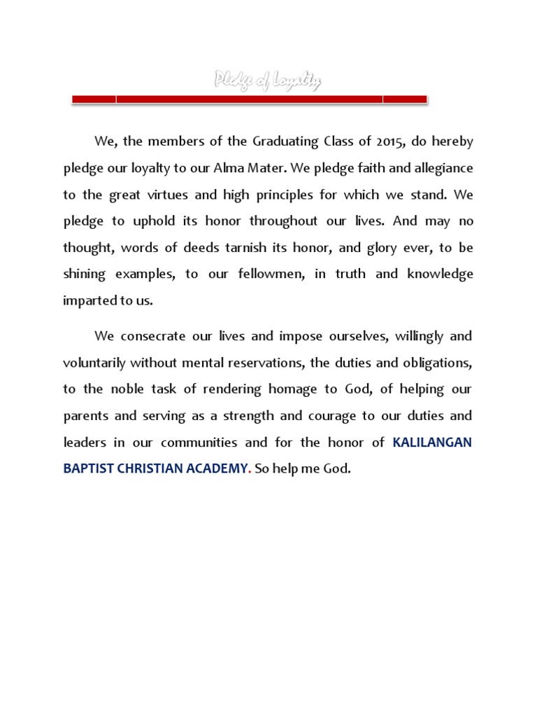 Pledge of Loyalty | PDF
