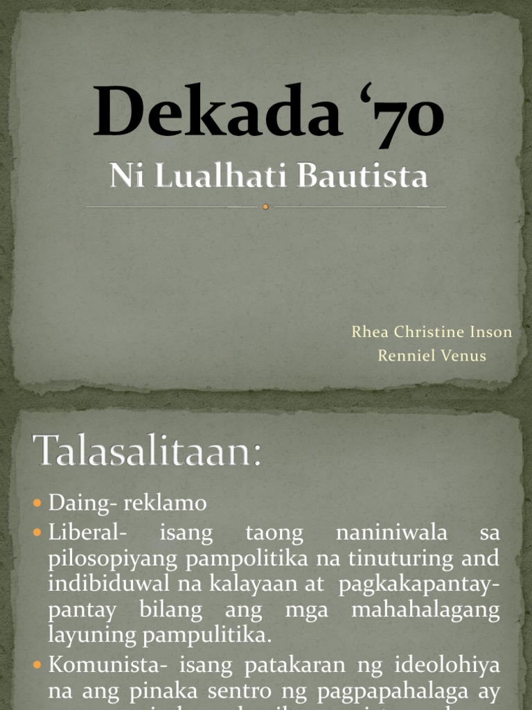 Dekada 70 | PDF