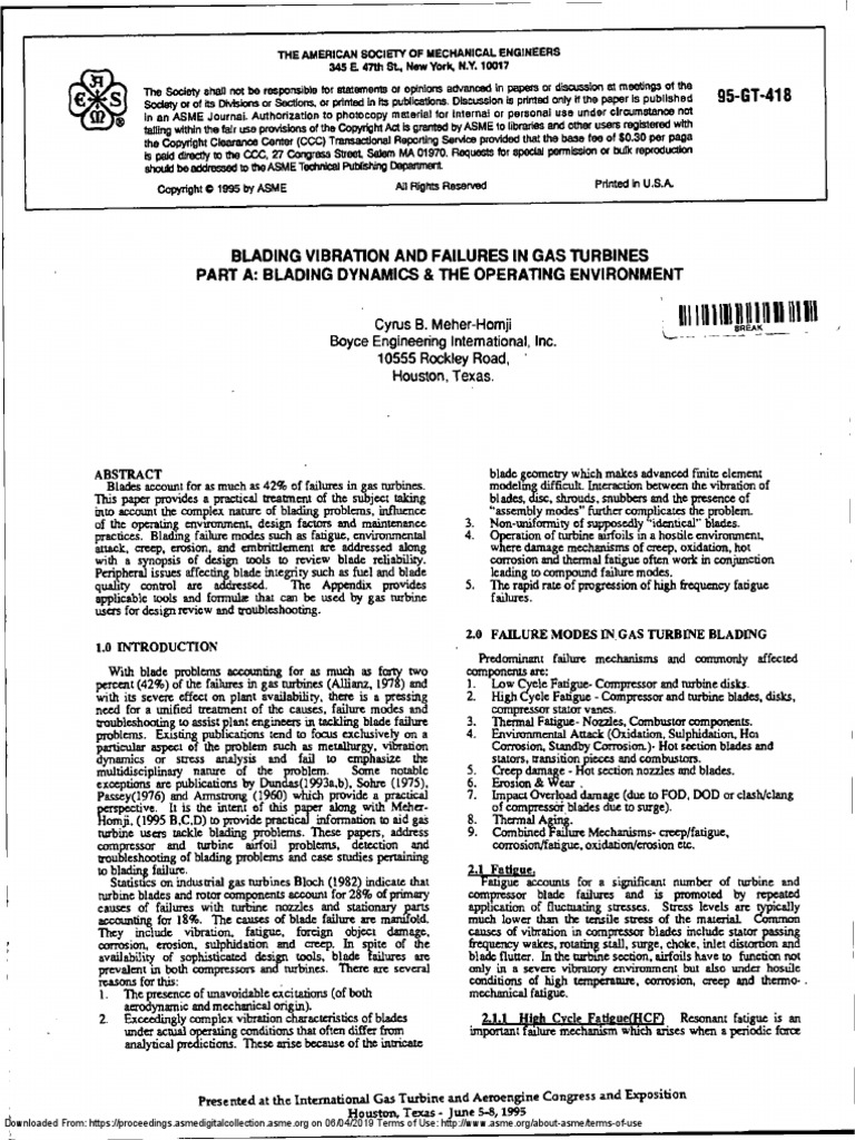 GT Blade Vibrations Basics - Excellent Read | PDF | Normal Mode ...