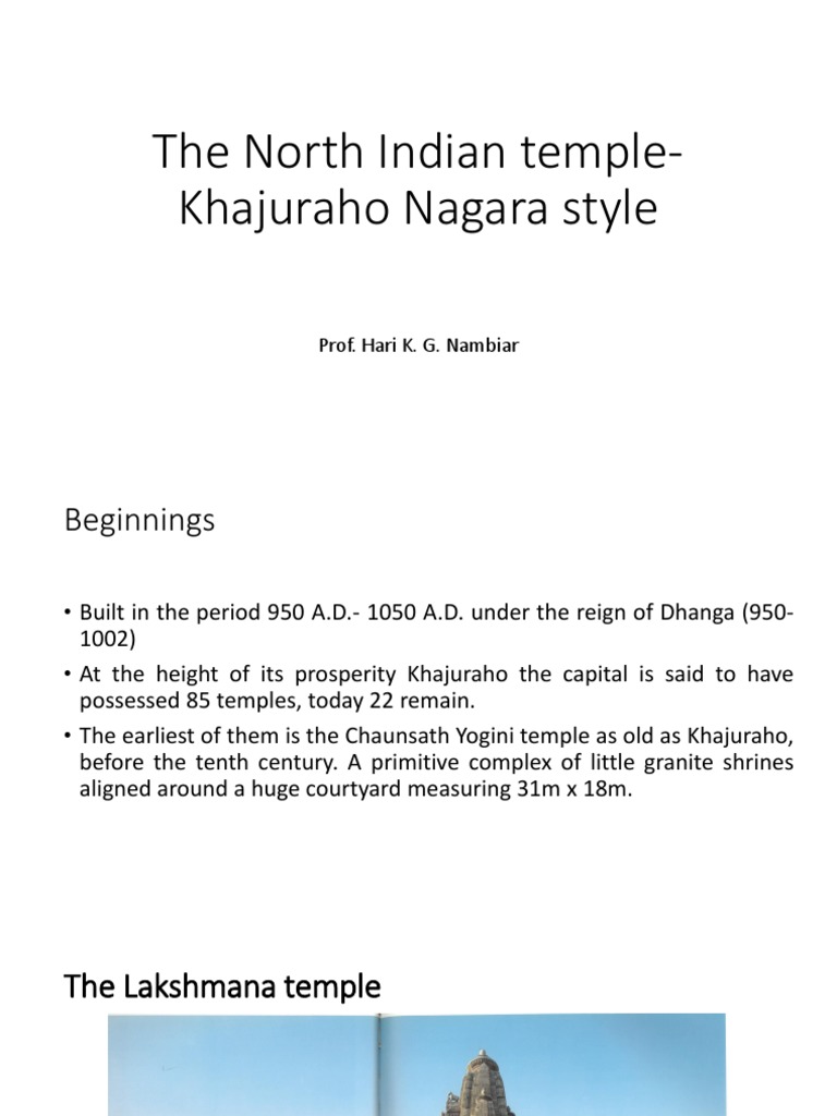 The North Indian Temple - Khajuraho Nagara Style PDF | PDF | Religious ...