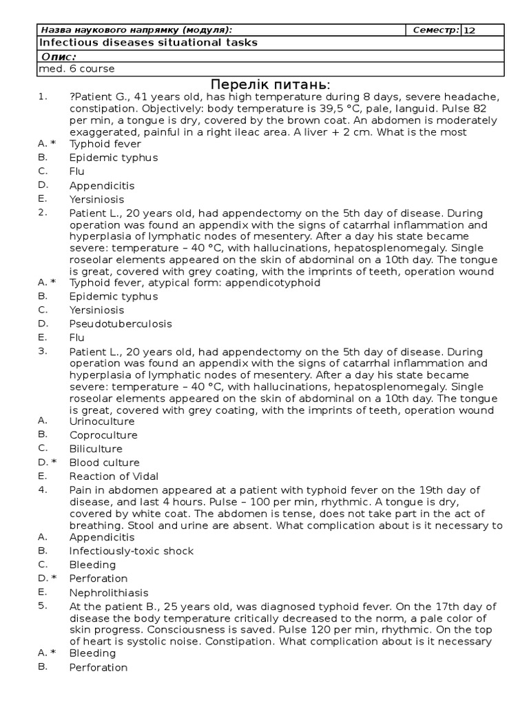 Infectious Disease | PDF | Nausea | Diarrhea