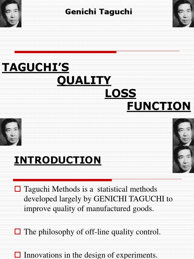Taguchi Quality Loss Function Explained | PDF | Business | Computers