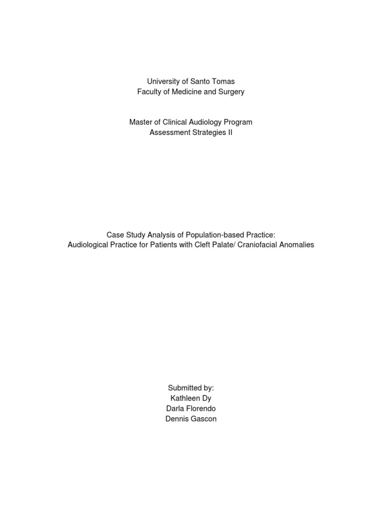 Cleft Case Study | PDF | Speech Language Pathology | Audiology