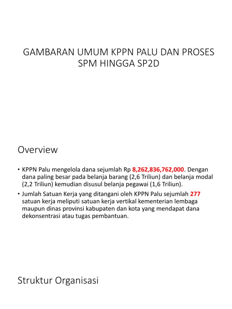 Proses SPM dan SP2D KPPN Palu | PDF