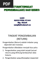 Contoh Soal Perhitungan Return Dan Risiko | PDF