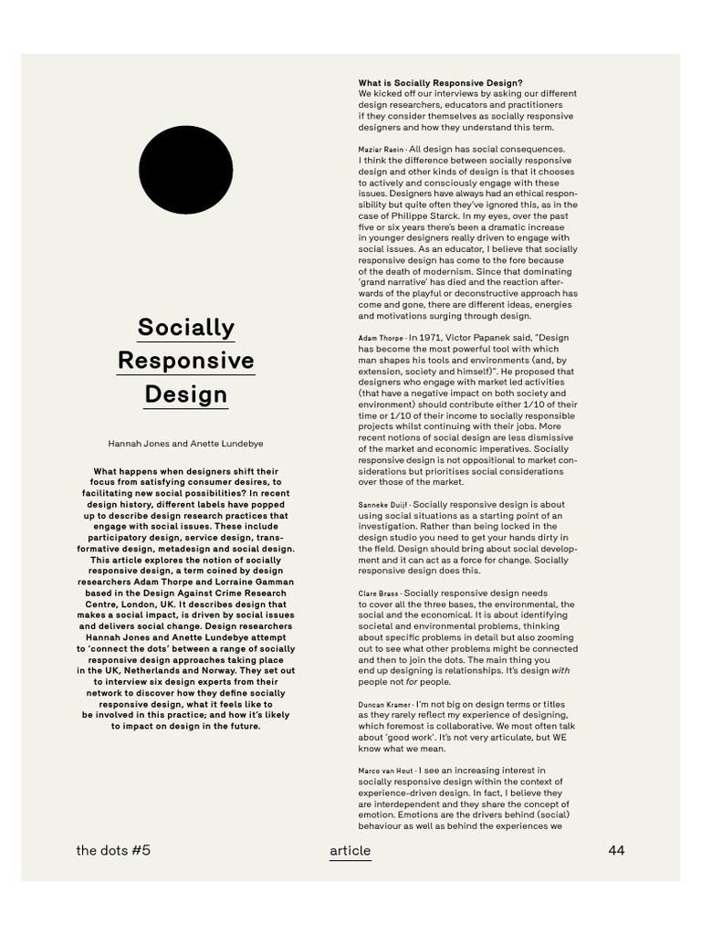 Socially Responsive Design | PDF | Design | Entrepreneurship